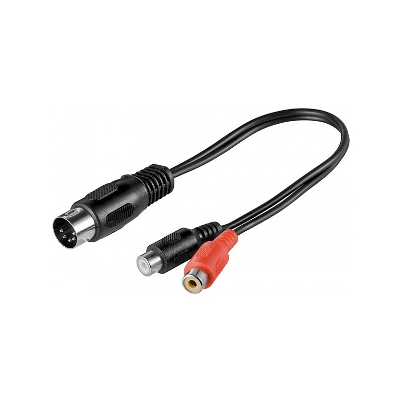 ADATTATORE AUDIO VIDEO SPINA DIN 5 POLI - 2 PRESE RCA