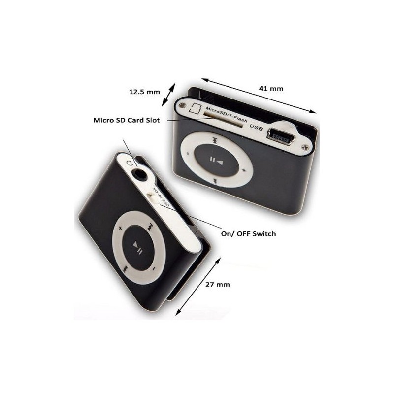 MINI LETTORE MP3 microSD con CLIP