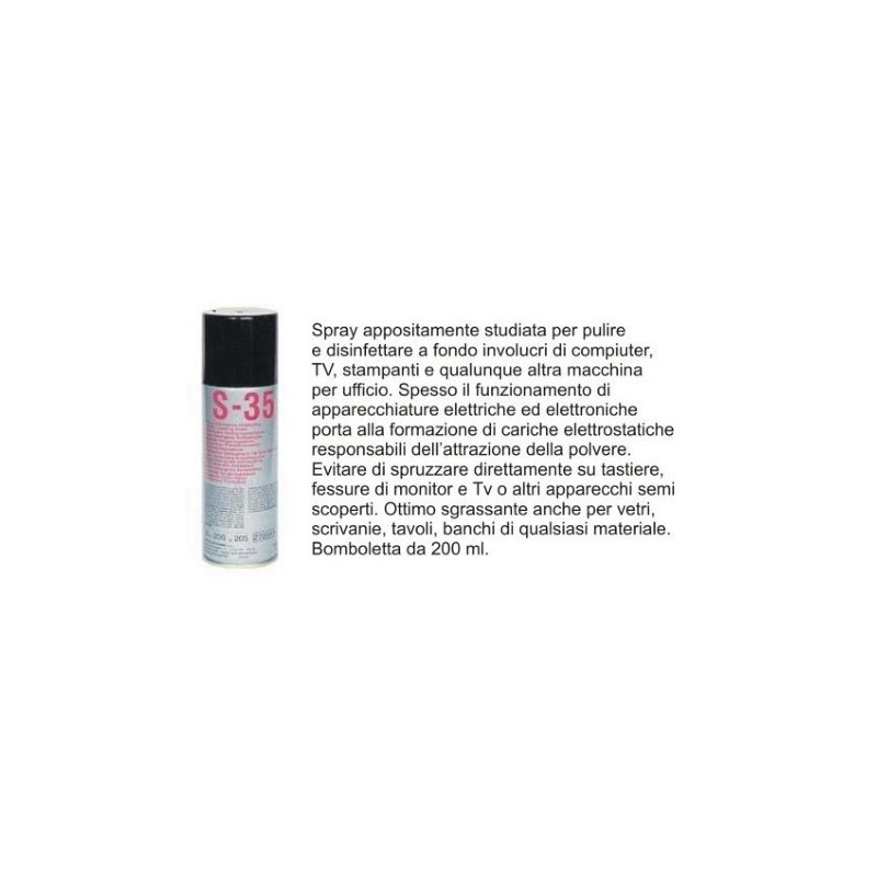 S-35 Spray Schiuma Detergente Antistatic